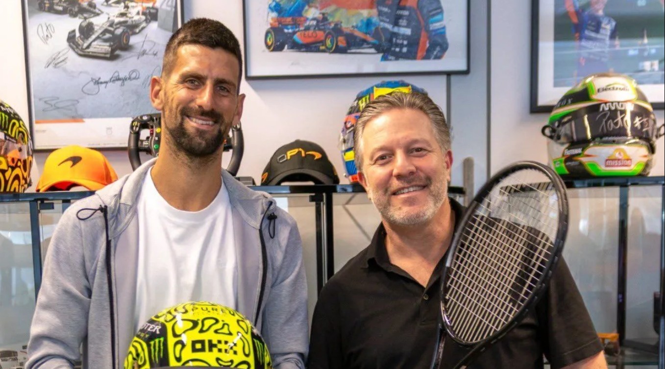 Novak Djokovic Visits McLaren F1 Team Headquarters