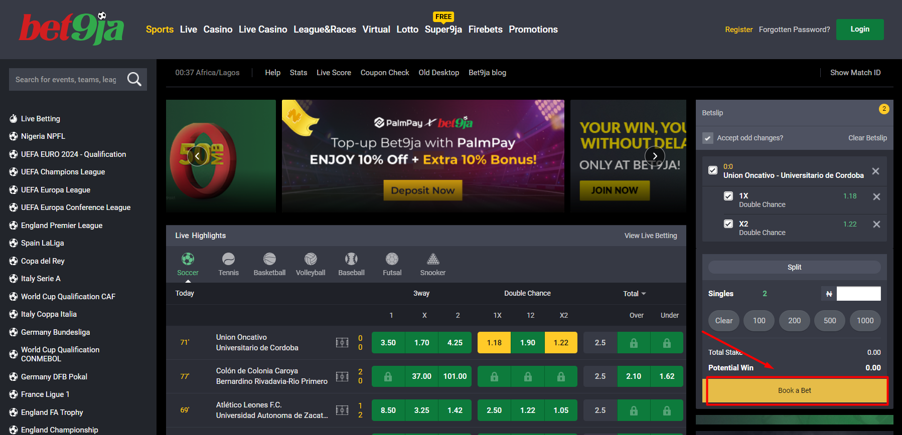 Bet9ja Book A Bet | Betting Guide for Booking Codes & Numbers in ...
